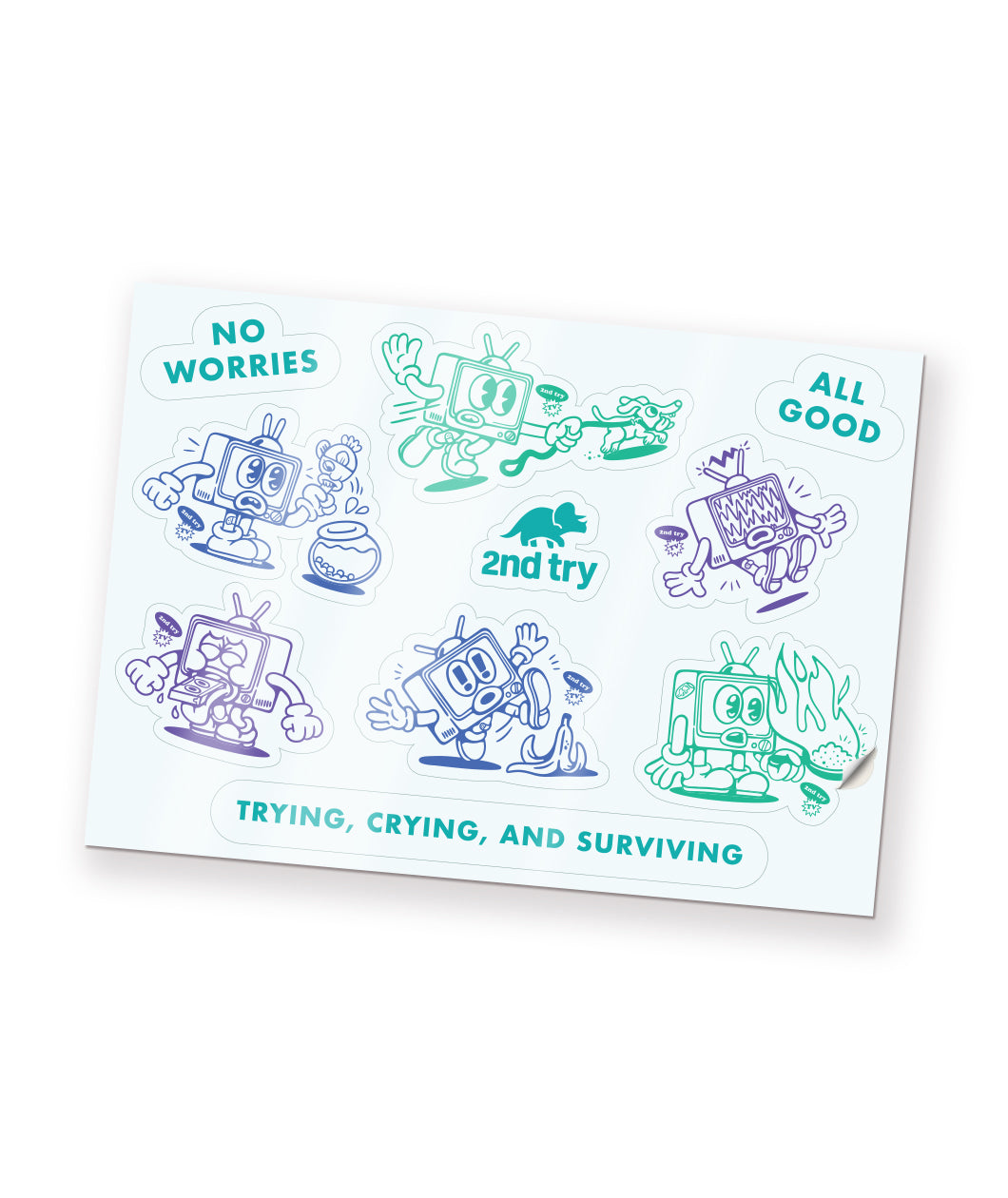 Try Guys | TV Guy Sticker Sheet – The Try Guys